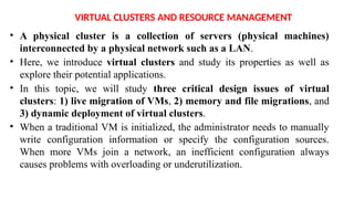 VIRTUAL CLUSTERS AND RESOURCE MANAGEMENT | PPTX