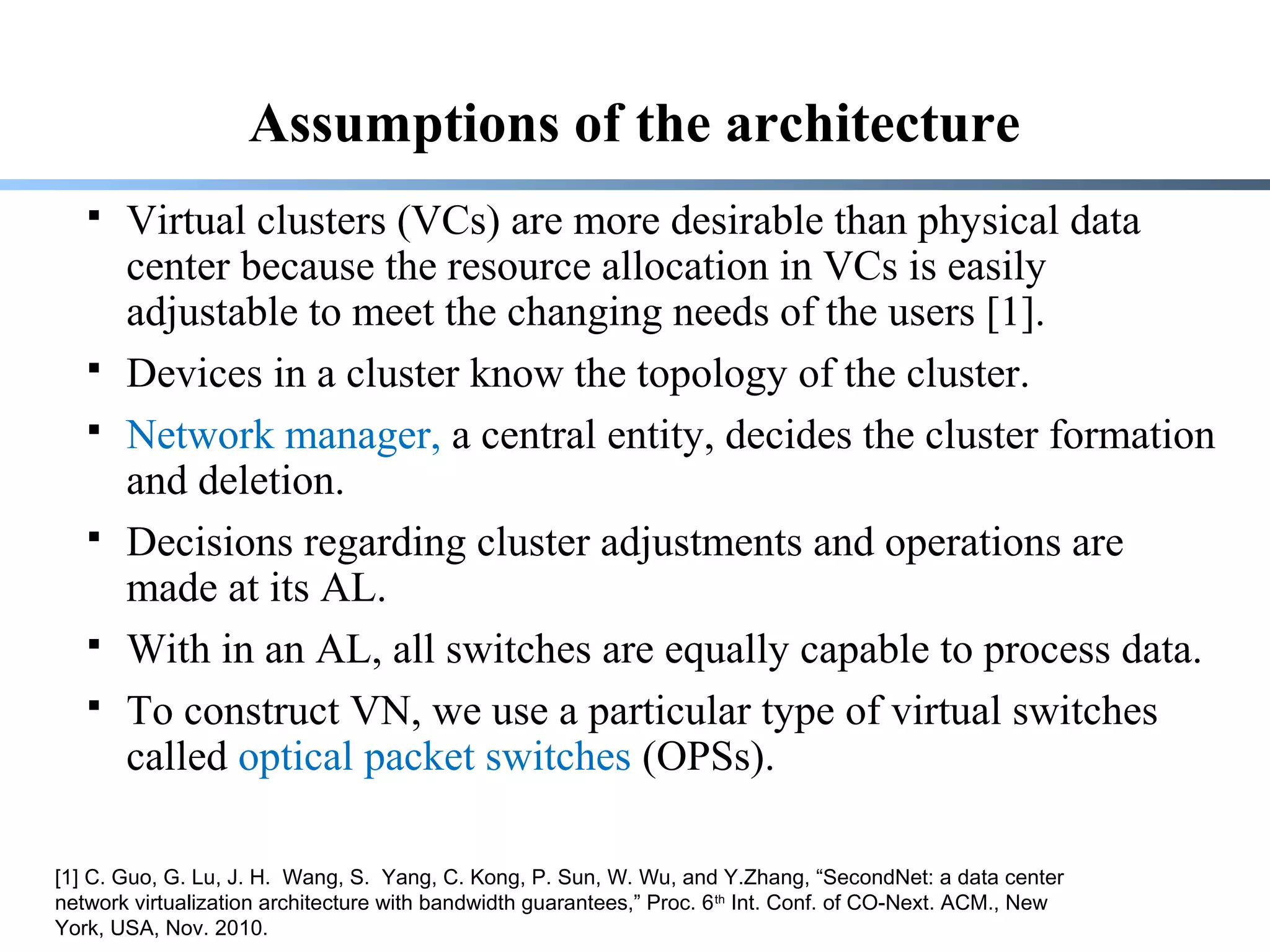 A distributed virtual architecture for data centers | PPT