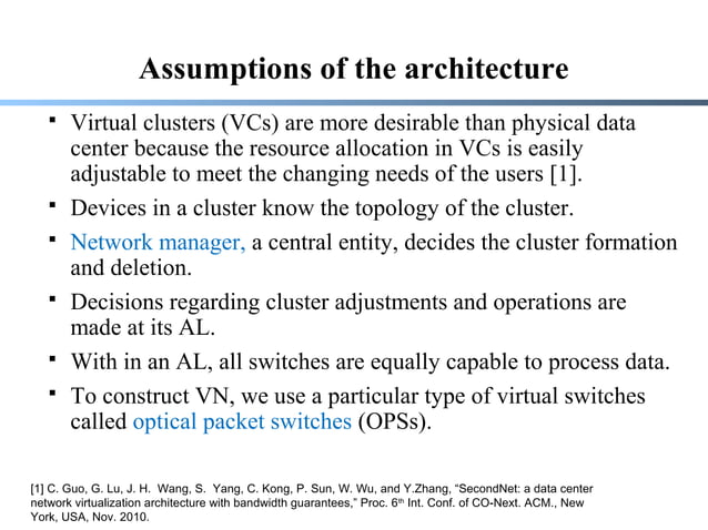 A distributed virtual architecture for data centers | PPT