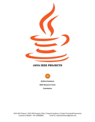 Cloud computing 2015 ieee papers Data mining ieee project titles | PDF