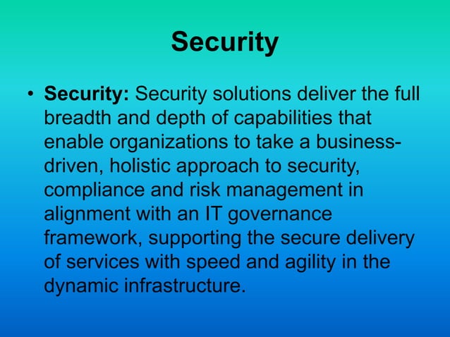 Cloud computing 5 cloud and the dynamic infrastructure | PPT