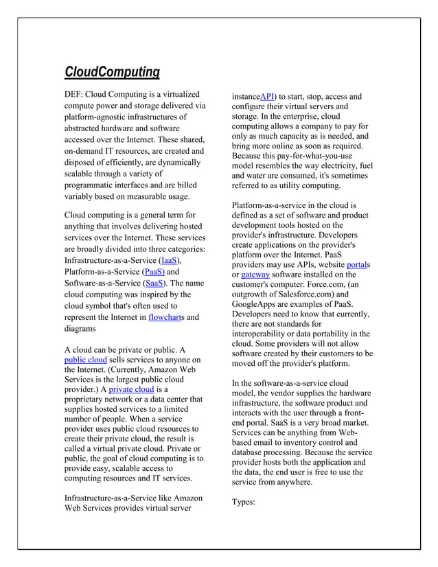 Cloud computing abstract | DOCX