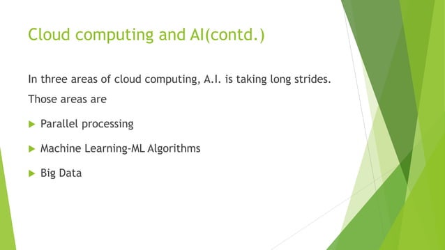 Cloud computing and artificial intelligence | PPTX | Cloud Computing | Internet