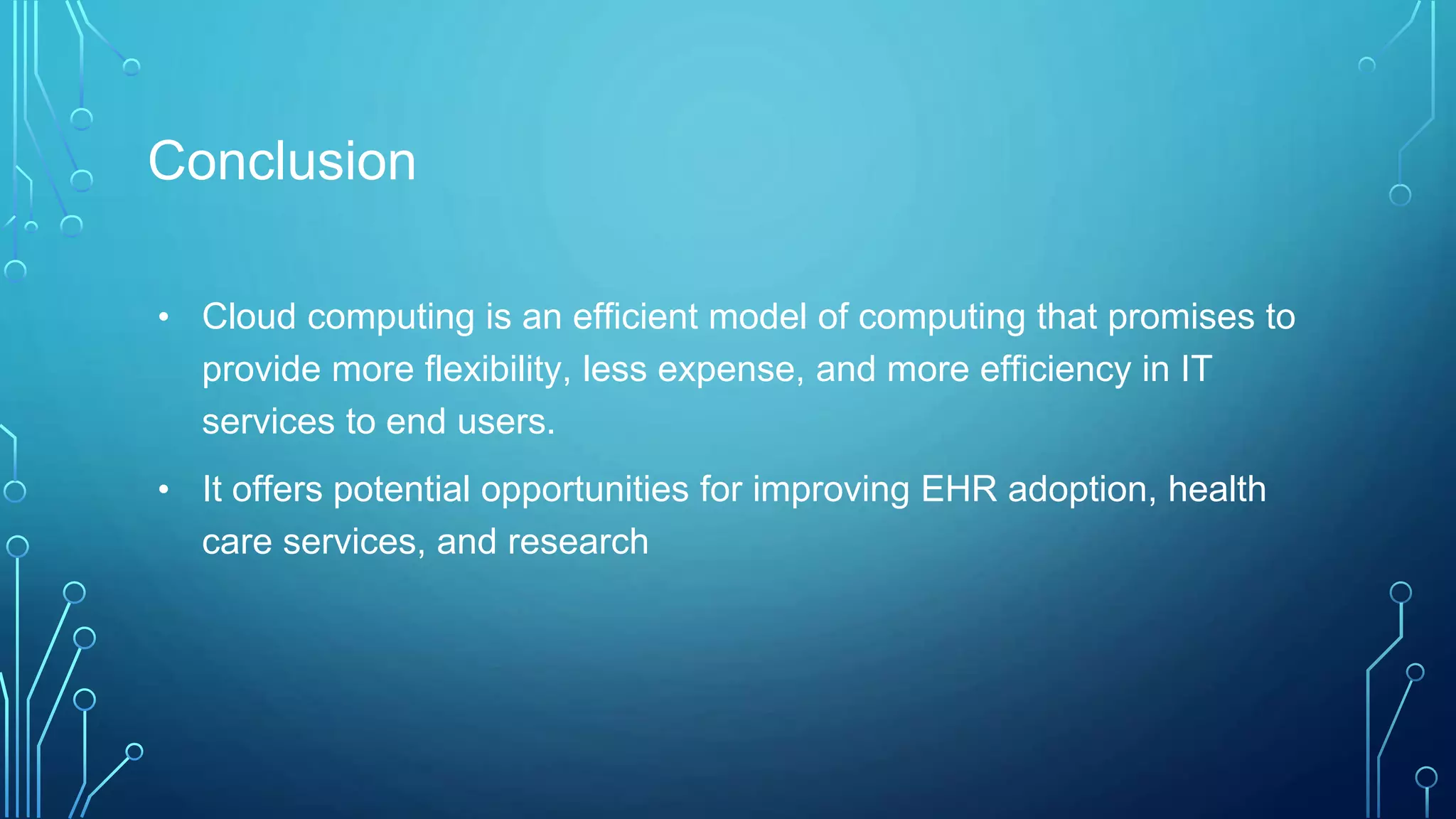 Cloud computing and healthcare services | PPTX