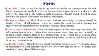 Cloud computing and its application in libraries | PDF