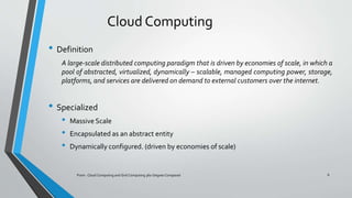 Cloud computing and Grid Computing | PPTX | Cloud Computing | Internet