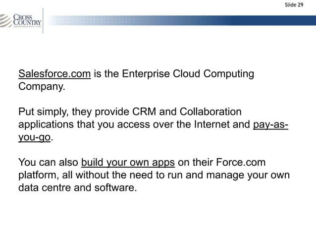 Cloud Computing And Salesforce | PPTX | Cloud Computing | Internet