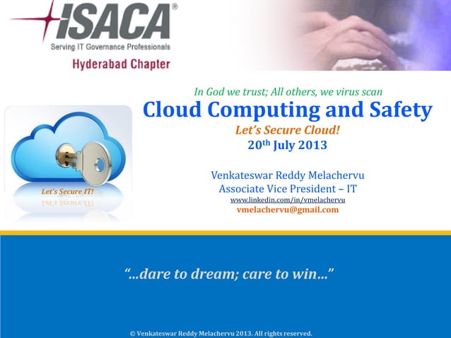 Cloud Computing and Security - ISACA Hyderabad Chapter Presentation | PPT
