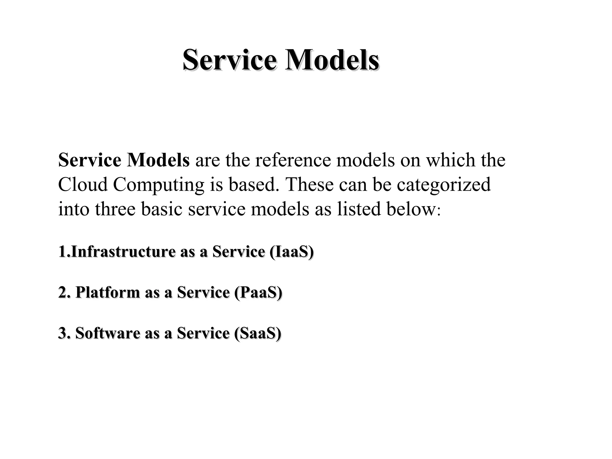 Cloud computing and service models | PPT