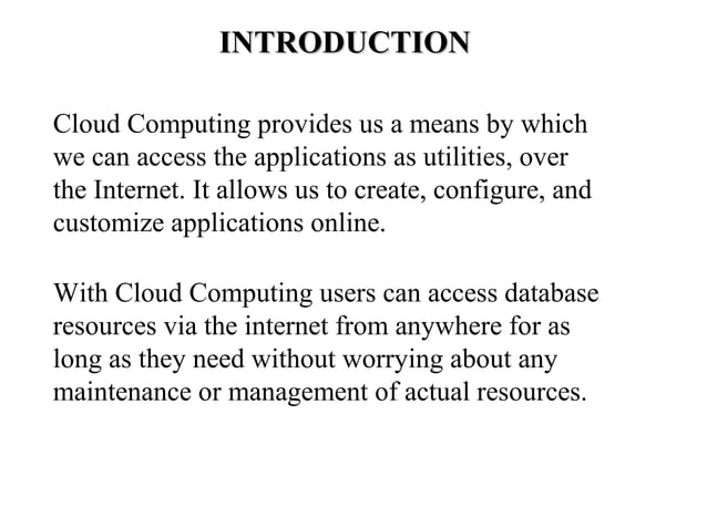 Cloud computing and service models | PPT
