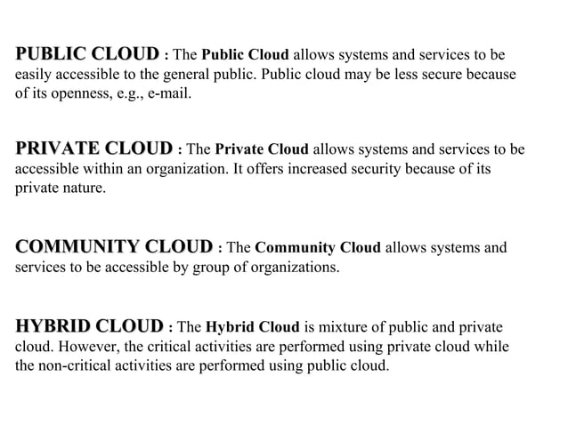 Cloud computing and service models | PPT