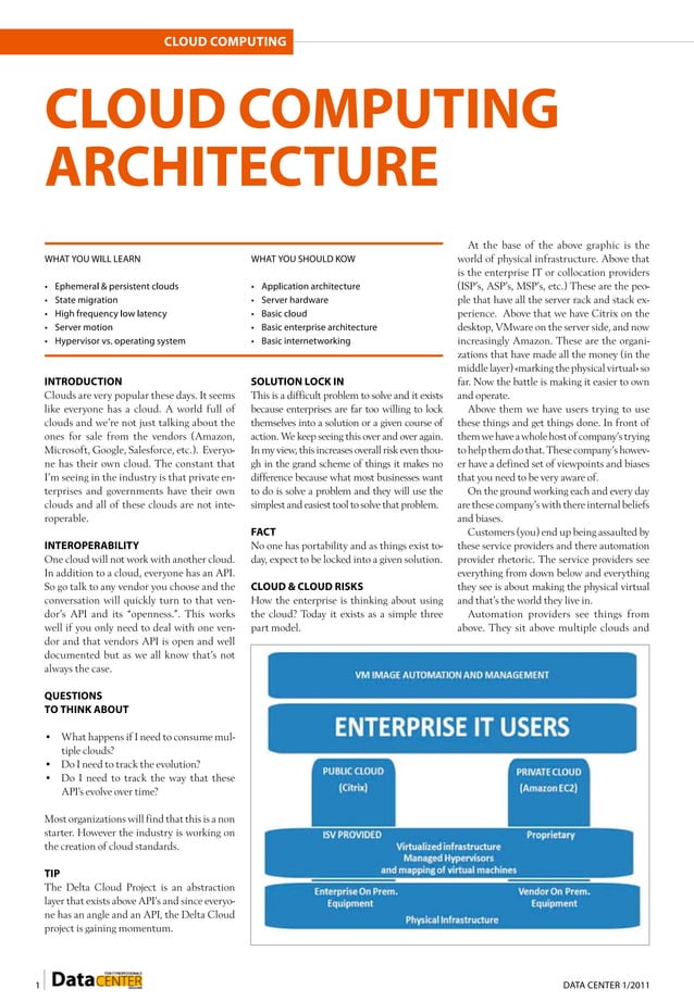 PUBLISHED: Cloud Computing Architecture | PDF