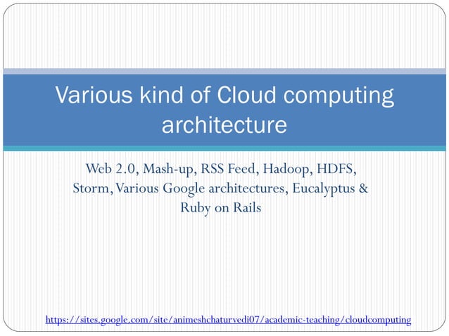 Cloud Computing Architecture | PPT