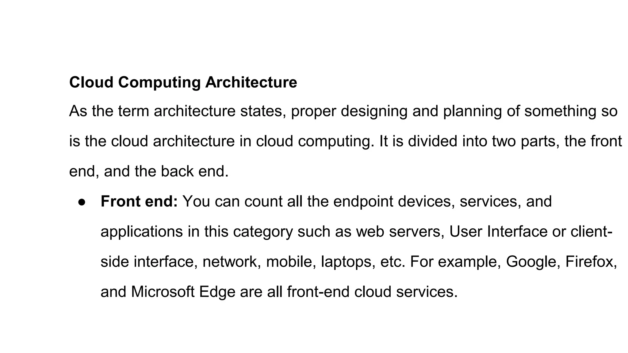 Cloud Computing Architecture: Components, Importance, and Tips | PPTX