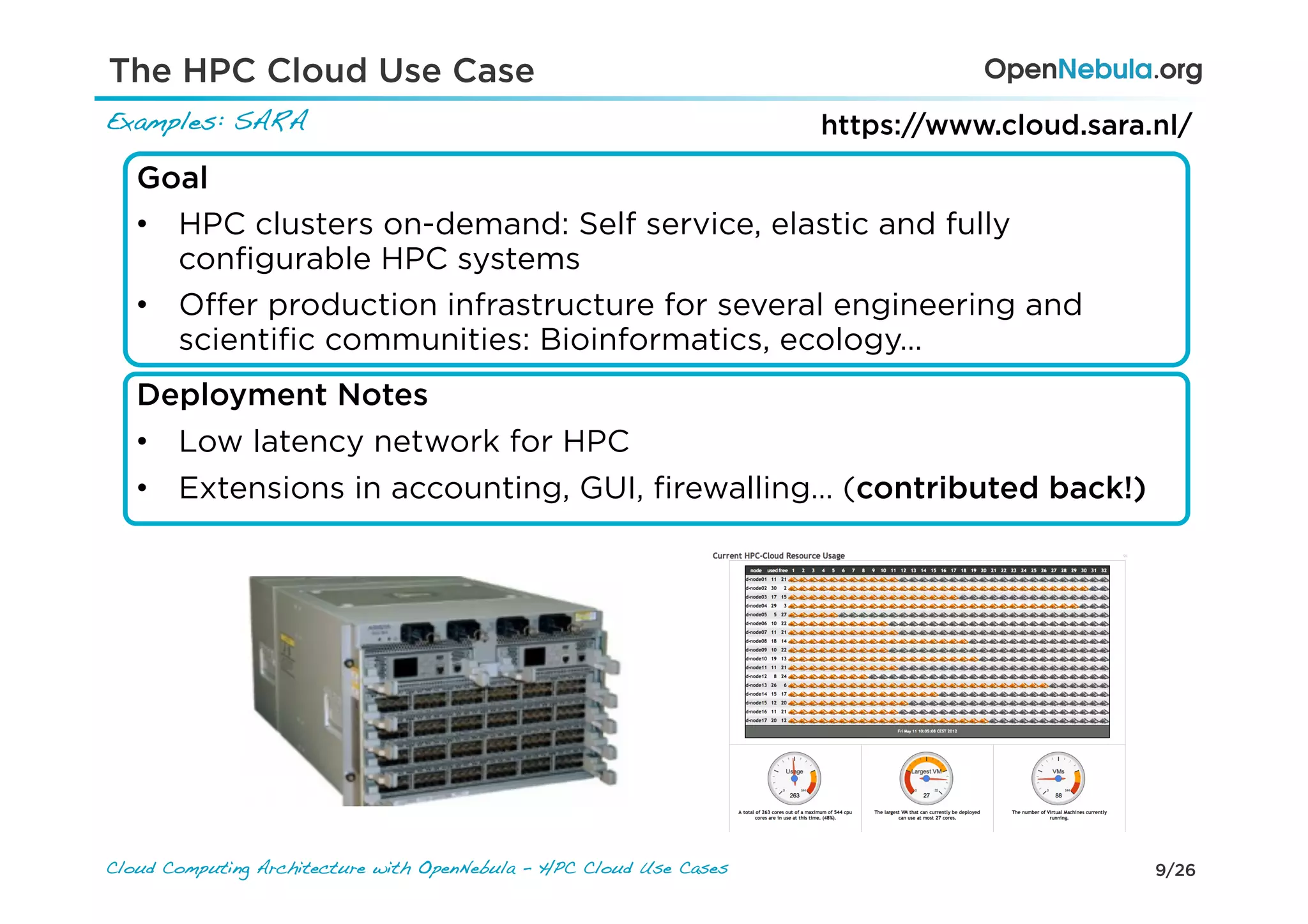 Cloud Computing Architecture with Open Nebula - HPC Cloud Use Cases ...