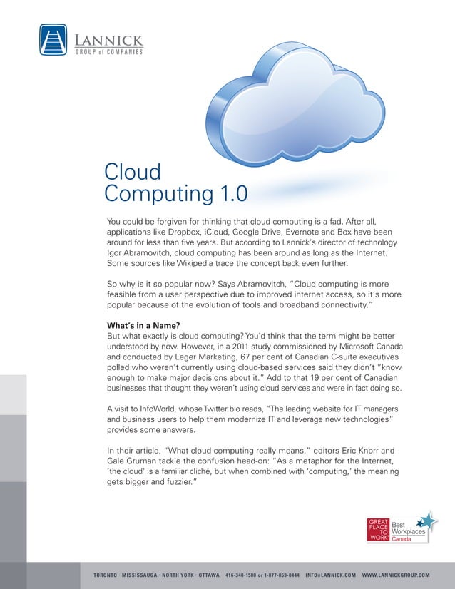 Cloud Computing 1.0 | PDF
