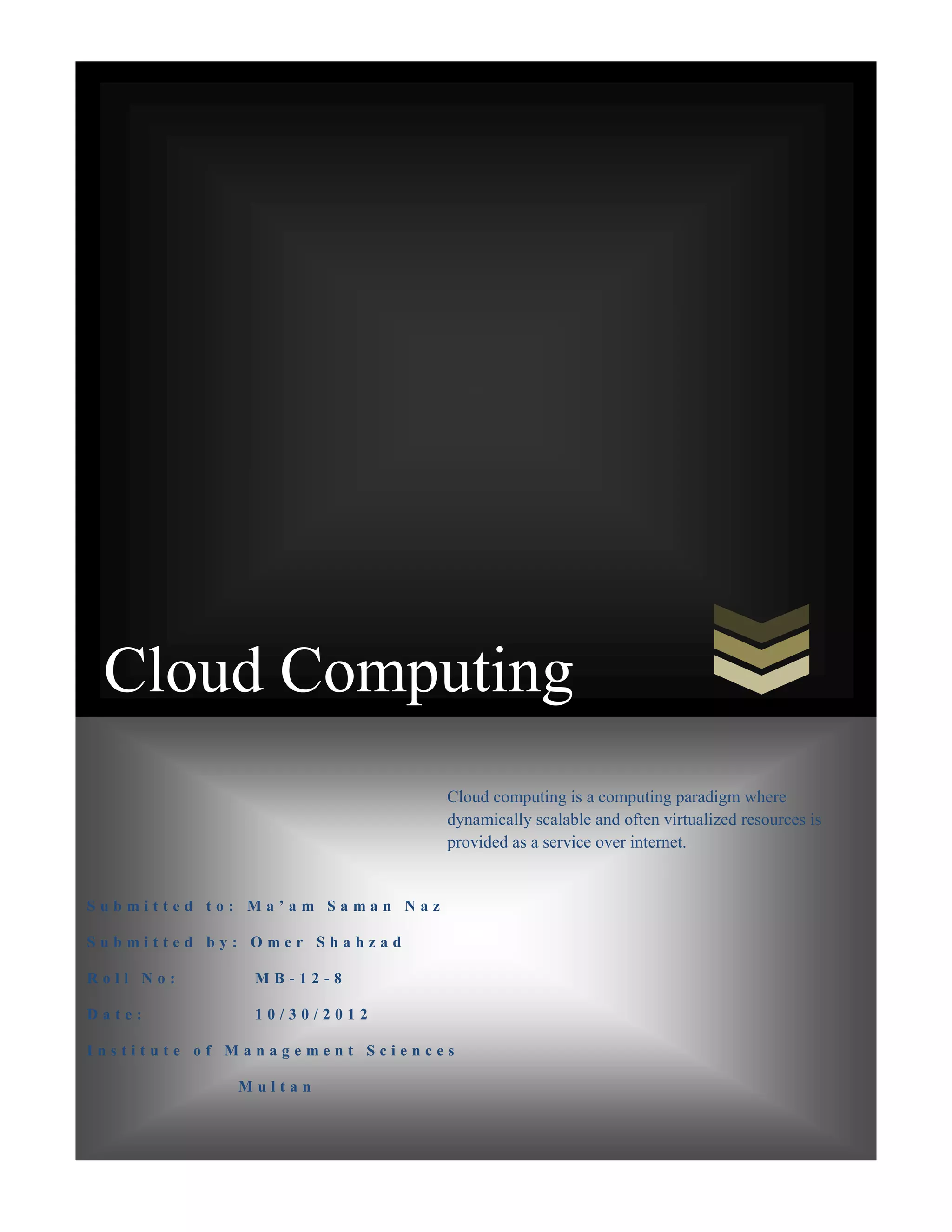 Cloud computing assignment | DOCX