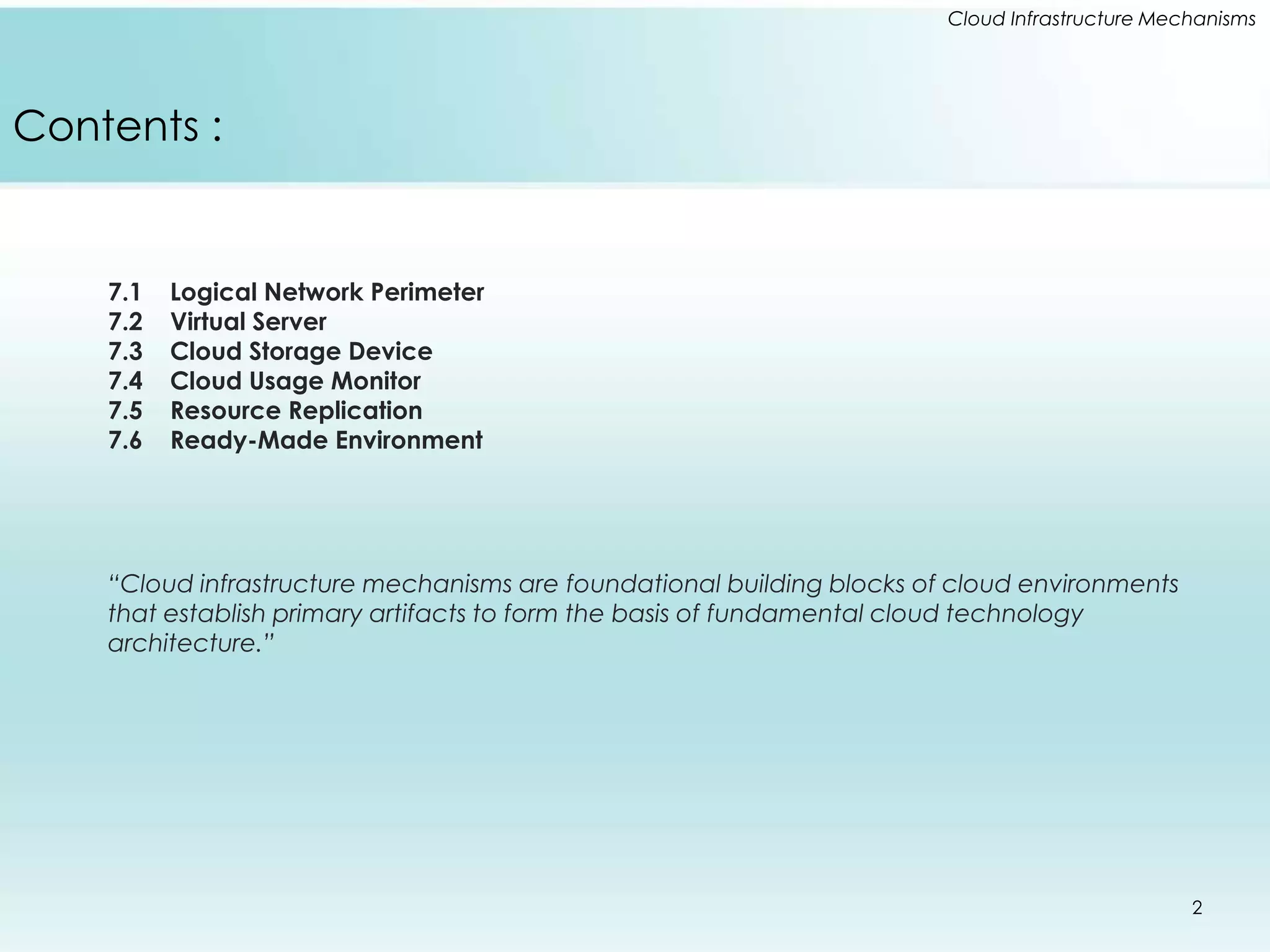 Cloud Infrastructure Mechanisms | PPTX