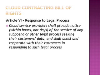 Cloud computing contracts | PPT