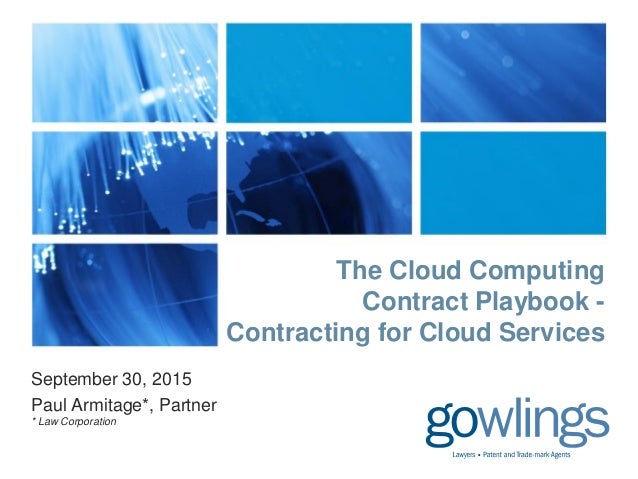 The Cloud Computing Contract Playbook Contracting For Cloud Service
