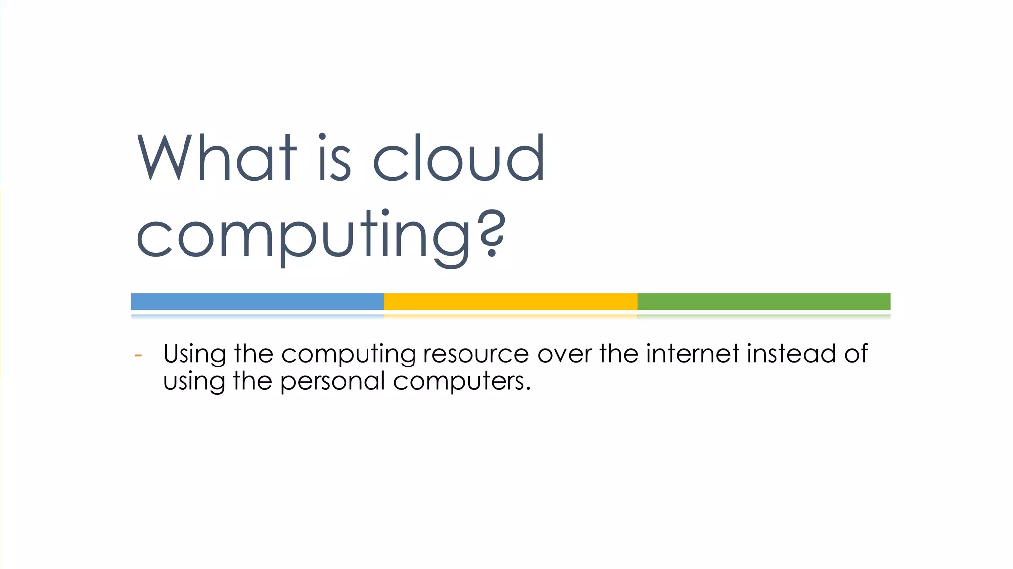 Cloud computing: cost reduction | PPTX