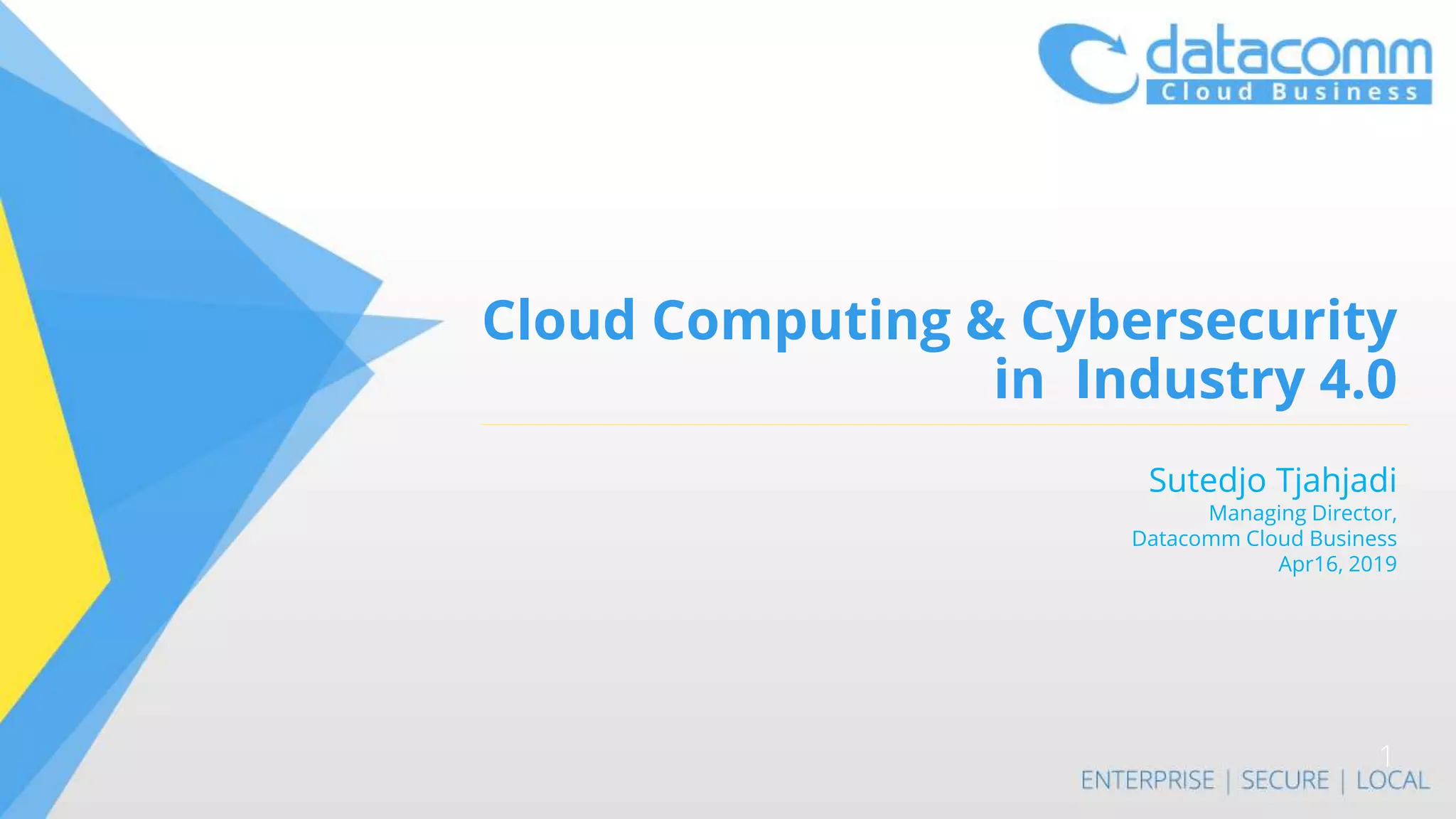 Cloud Computing & Cybersecurity in Industry 4.0 | PPTX
