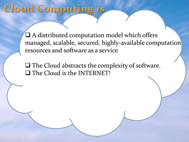 Cloud Computing Demystified | PPT
