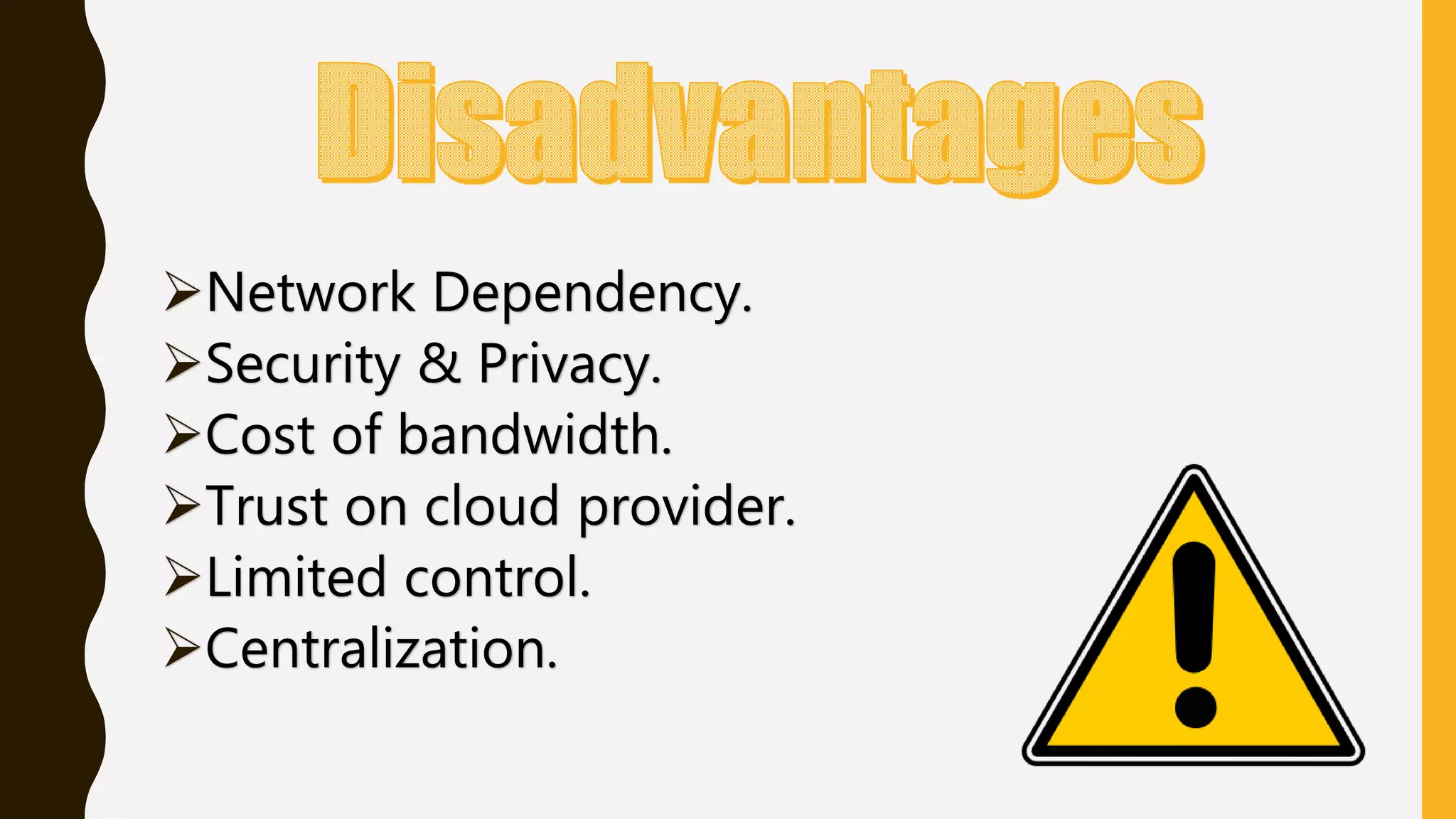 Cloud computing disadvantages | PPT