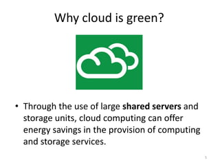 Cloud computing & energy efficiency using cloud to decrease the energy ...