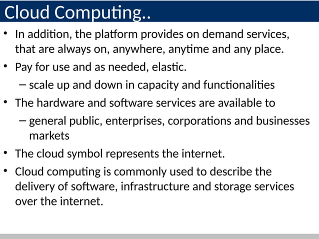 cloud computing evolution chartcloud computing evolution chart | PPT