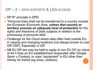 Cloud computing : legal , privacy and contract issues | PPTX