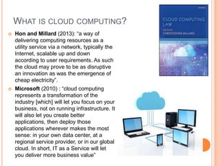 Cloud computing : legal , privacy and contract issues | PPTX