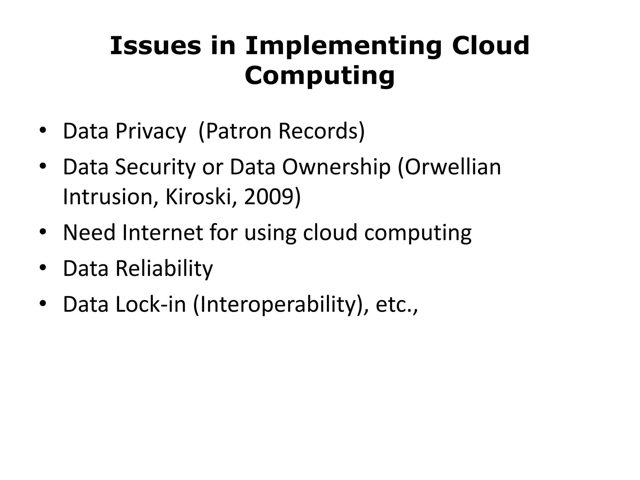 Cloud computing for college library automation | PPTX