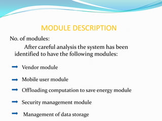 Cloud computing for mobile users can offloading computation save energy | PPTX