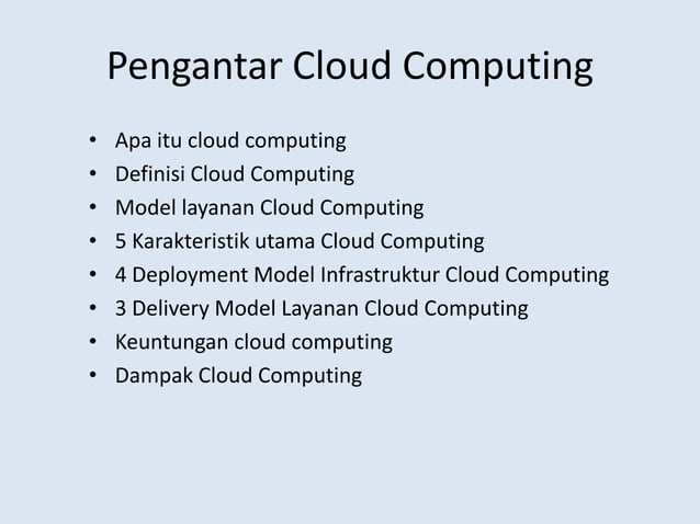 Prinsip Dasar Cloud Computing | PPTX