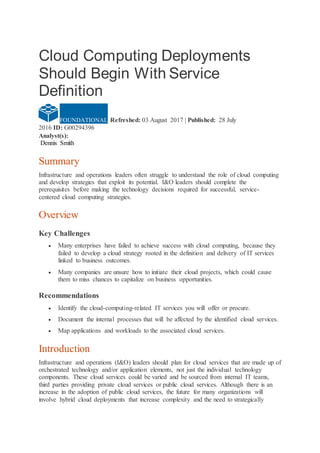 Cloud computing gartner report | DOCX