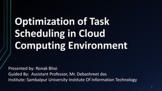 Cloud computing in cloud computing environment (Monarch Butterfly Algorithm)) | PPT