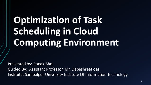 Cloud computing in cloud computing environment (Monarch Butterfly Algorithm)) | PPT