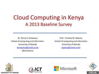 Cloud computing in kenya | PPT