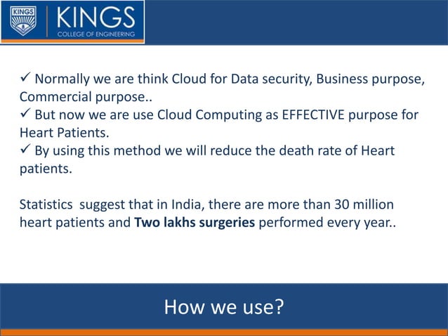 Cloud computing in medical field | PPT