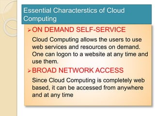 Cloud Computing - FUNDAMENTALS | PPTX