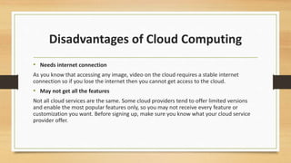Lecture 1.Basics of cloud computing, Advantage and Disadvantage and History | PPT