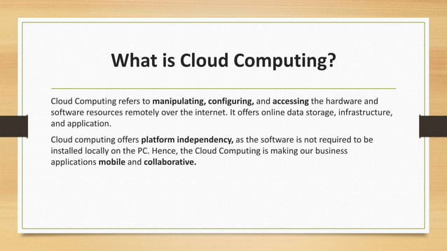 Lecture 1.Basics of cloud computing, Advantage and Disadvantage and History | PPT