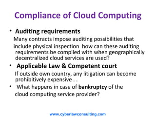 Cloud computing legal issues | PPT