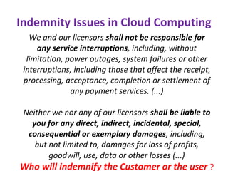 Cloud computing legal issues | PPT
