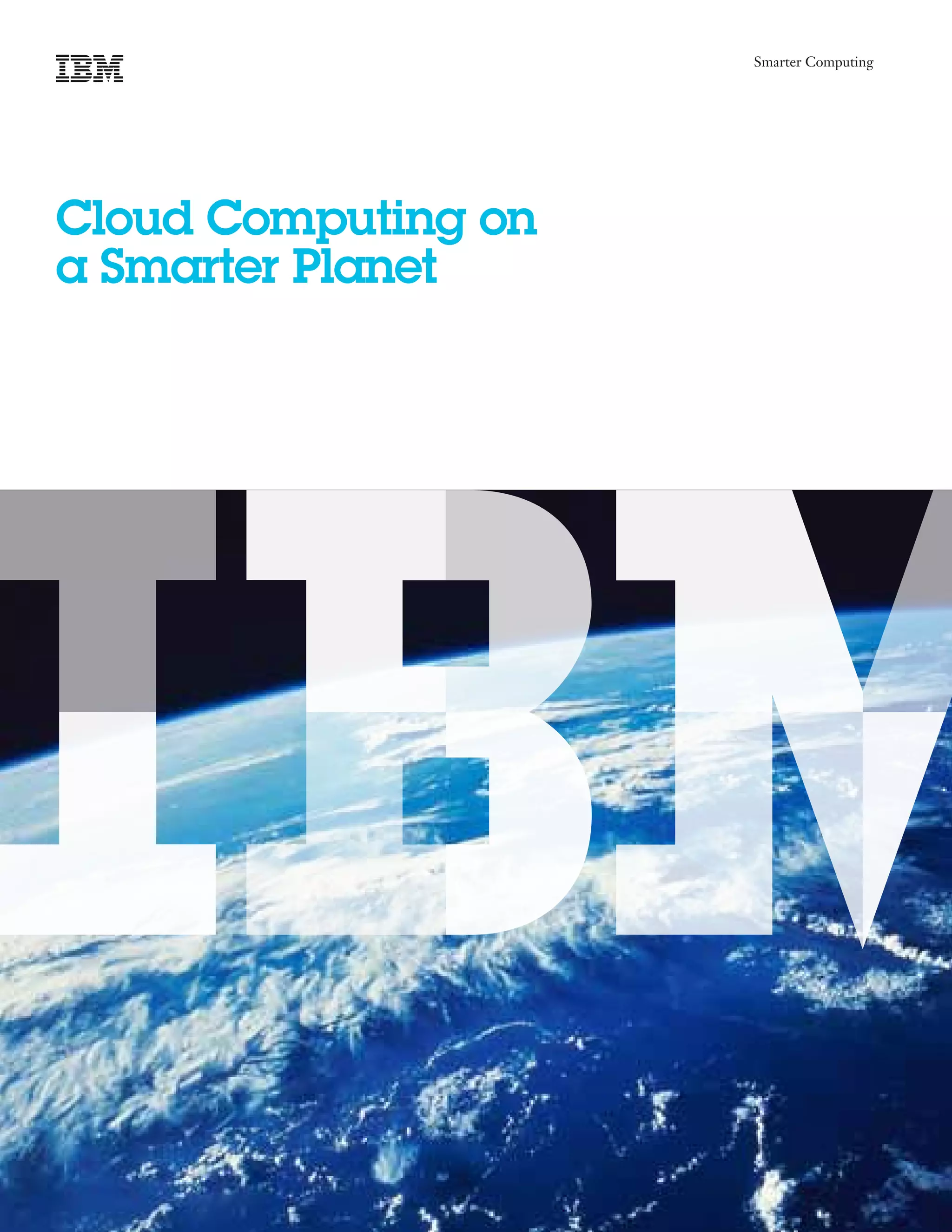 Cloud computing on_a_smarter_planet | PDF | Cloud Computing | Internet