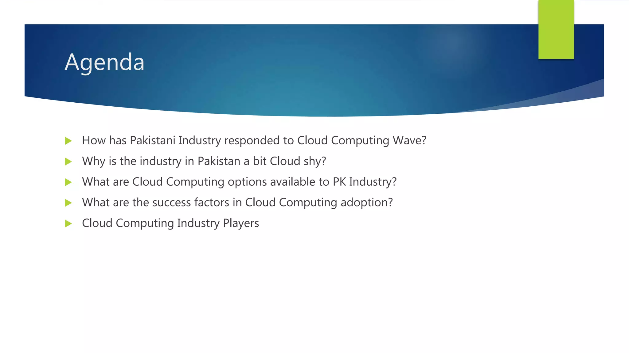 Cloud computing options in pakistan | PPT