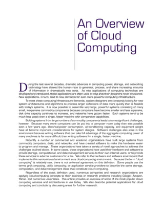 Cloud computing overview | PDF