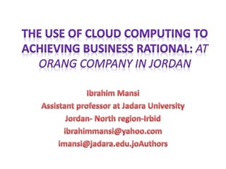 Cloud computing paper presentation | PPT