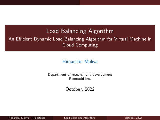 Load Balancing In Cloud Computing Pdf